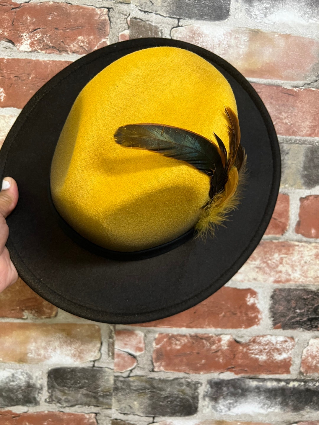 Winter Fedora Black and Gold Fedora Hat/ Unisex/ Men - Etsy
