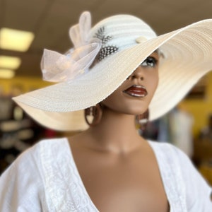 White Church Hat /white Summer Hat/ White Dress Hat/bridal Hat/tea Hat ...