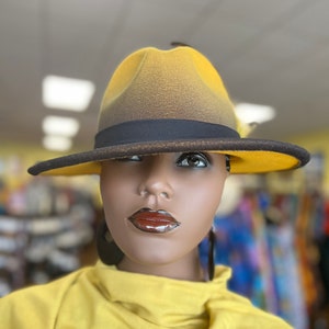 Winter Fedora Black and Gold Fedora Hat/ Unisex/ Men Fedora/fedora Hat ...