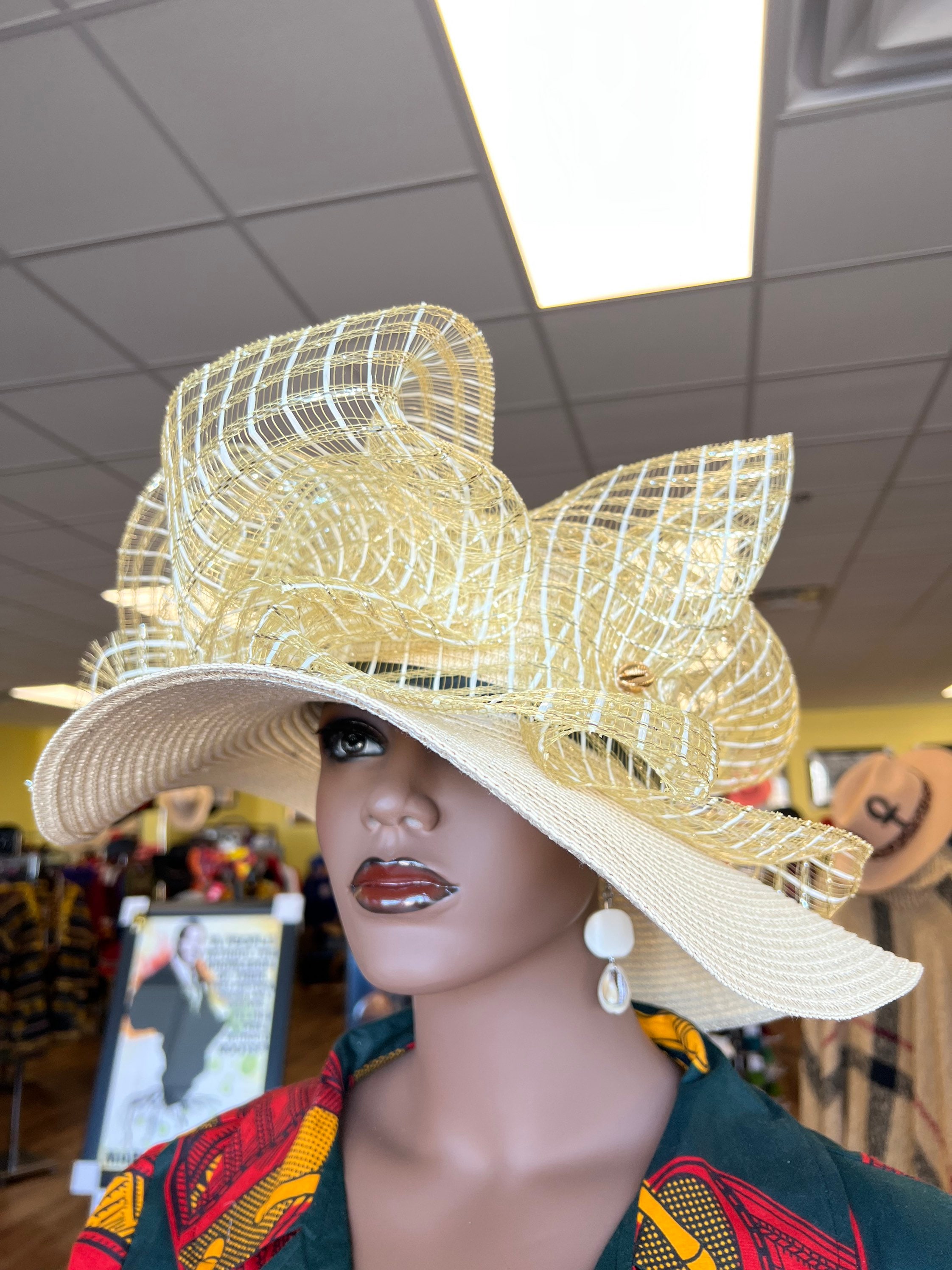 African Church Hat Derby Hat Spring OR Summer Hat Gift for - Etsy