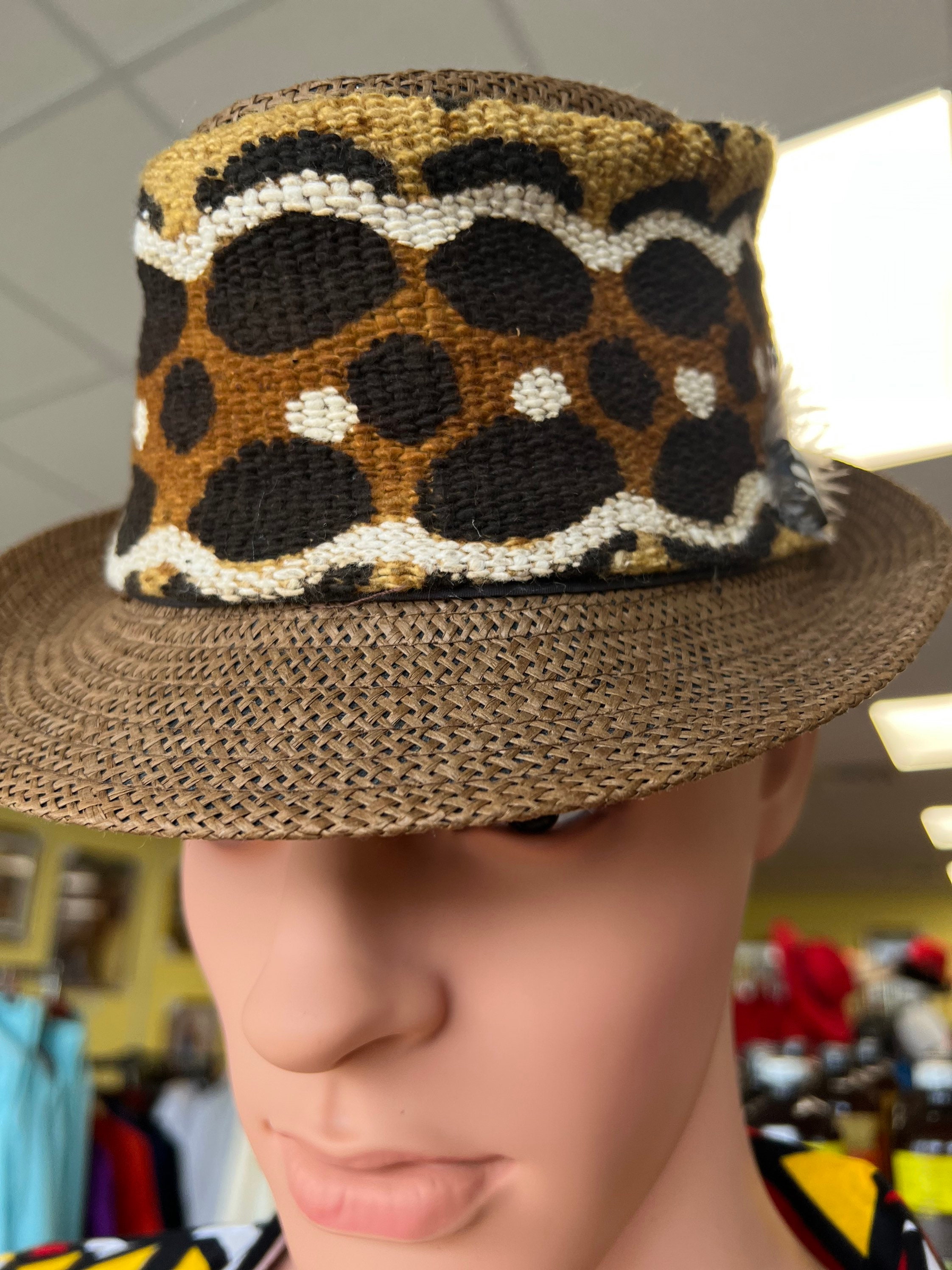 Short Brim Mudcloth Fedora,africanfedora/women Fedora/mudcloth Fedora ...