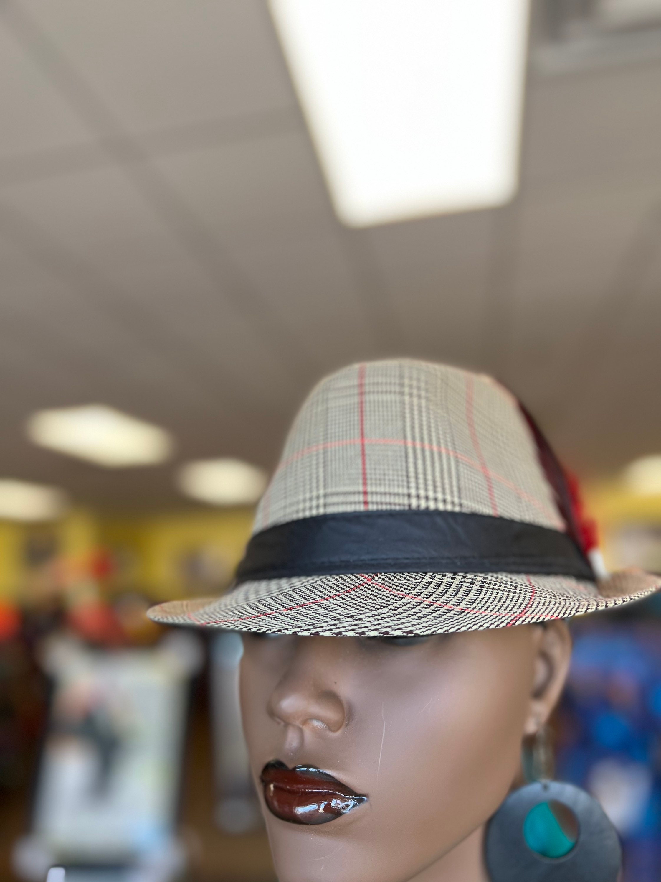 Plaid Cowrie Shell Fedora /unisex Fedora/mens Hat/ Women Hat/formal ...