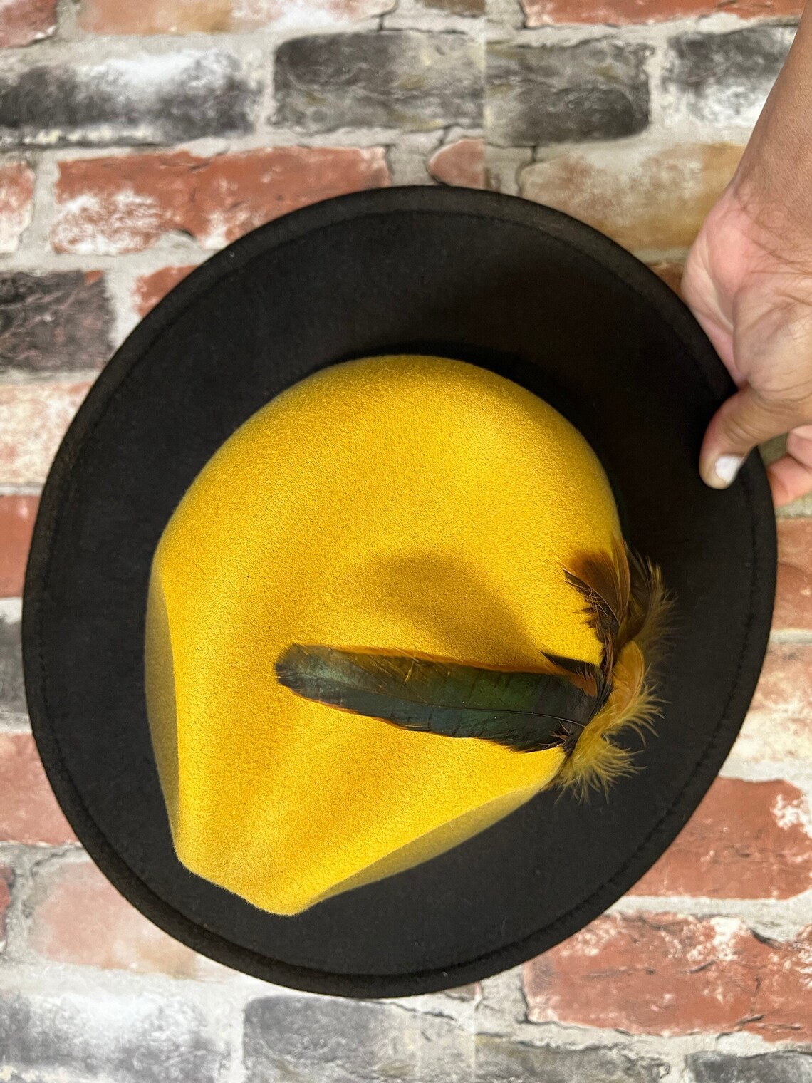 Winter Fedora Black and Gold Fedora Hat/ Unisex/ Men - Etsy