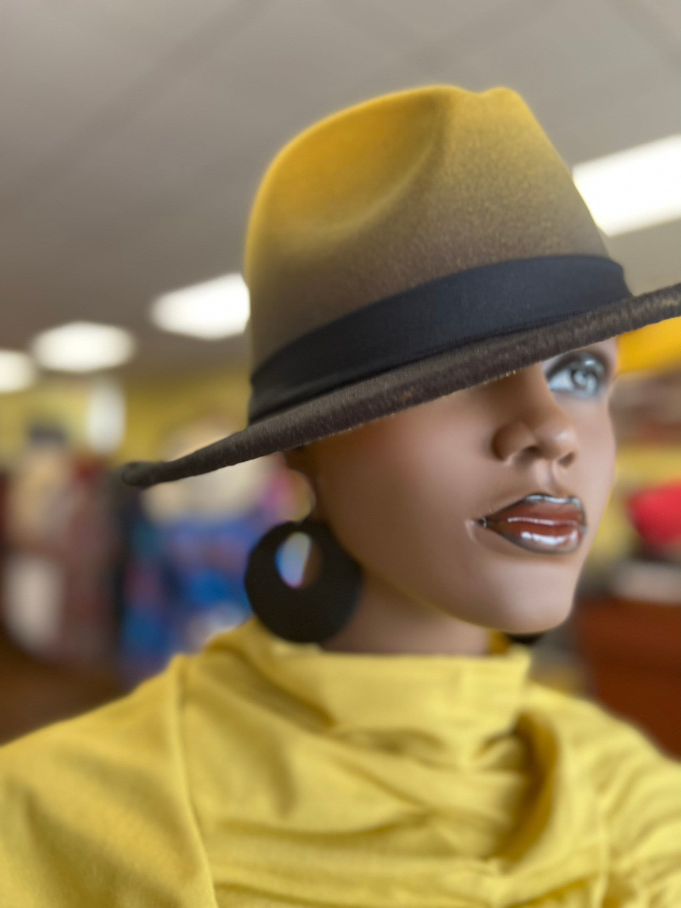 Winter Fedora Black and Gold Fedora Hat/ Unisex/ Men - Etsy