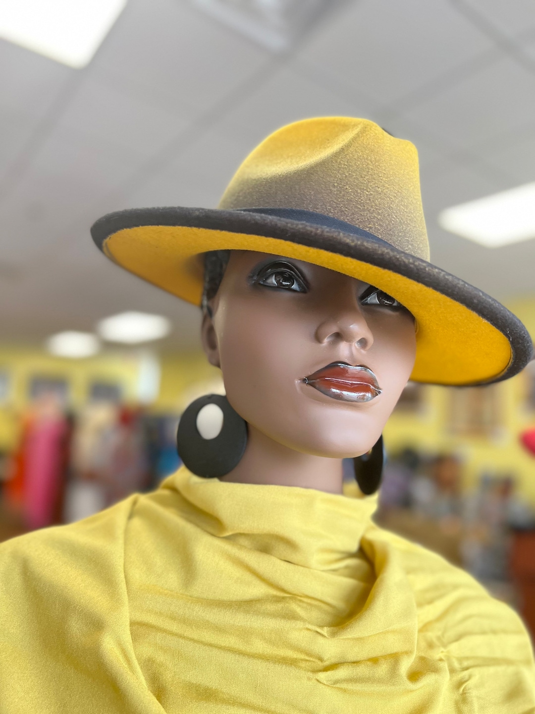 Winter Fedora Black and Gold Fedora Hat/ Unisex/ Men Fedora/fedora Hat ...