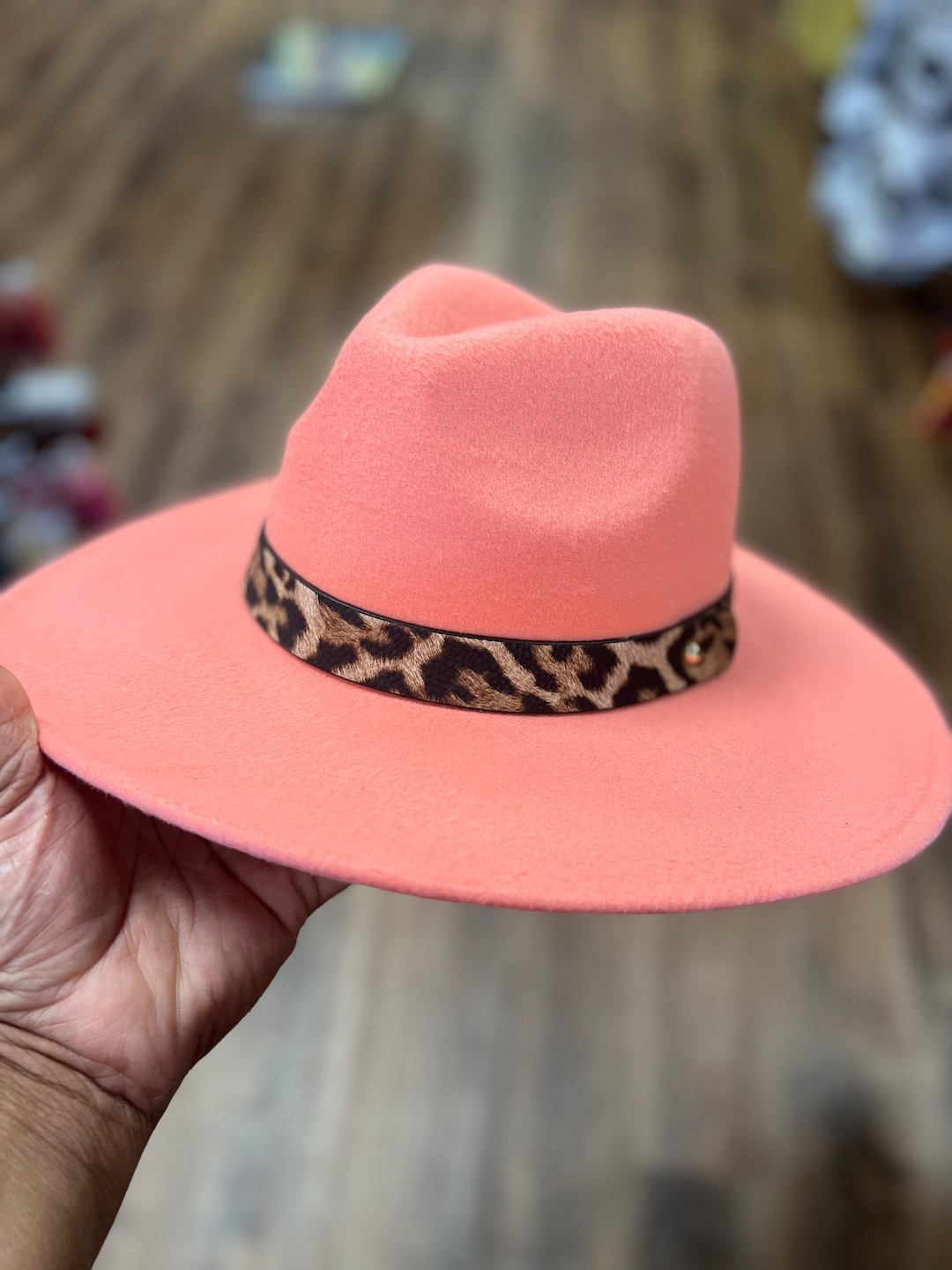 Peach Wide Brim Fedora / Peach Winter Fedora / Wide Brim Formal Hat ...