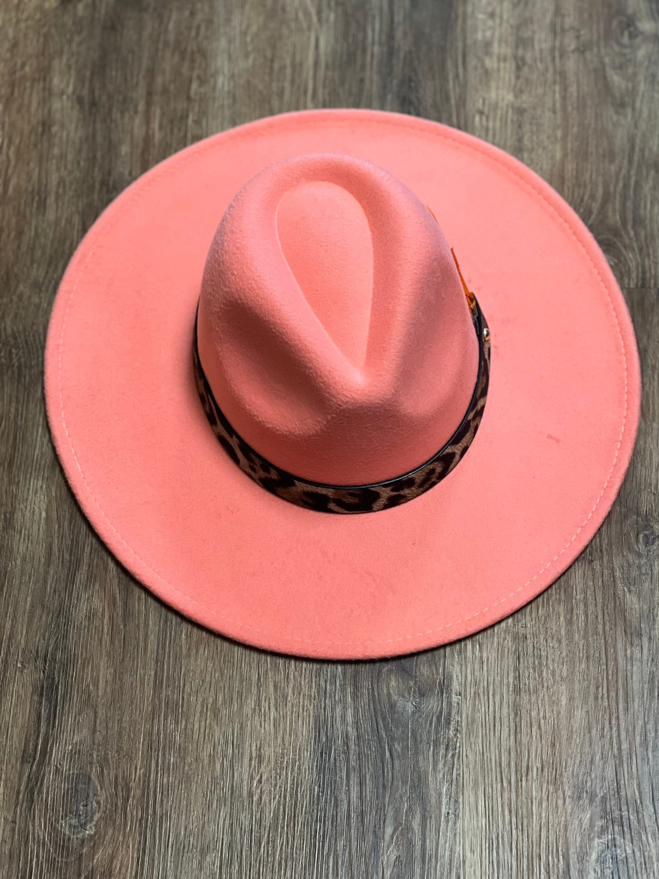 Peach Wide Brim Fedora / Peach Winter Fedora / Wide Brim Formal Hat ...
