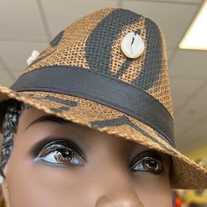 Brown and Black Cowrie Shell Fedora/men Fedora/ Women Fedora/ Unisex ...