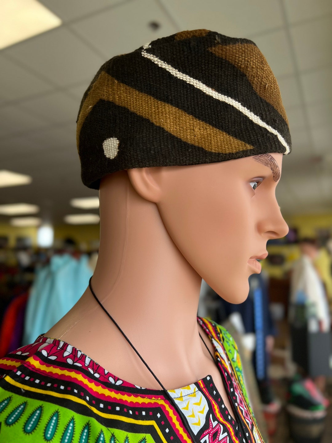 Mudcloth Kufi, African Hat, Unisex Hat, Bogolan Hat, Men Hat, Ethnic ...