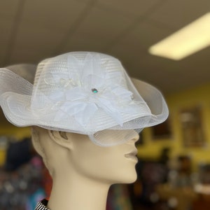 Women Day Hat, White Church Hat, Tea Party, Derby Hat, White Hat, First ...