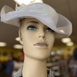 Women Day Hat, White Church Hat, Tea Party, Derby Hat, White Hat, First ...