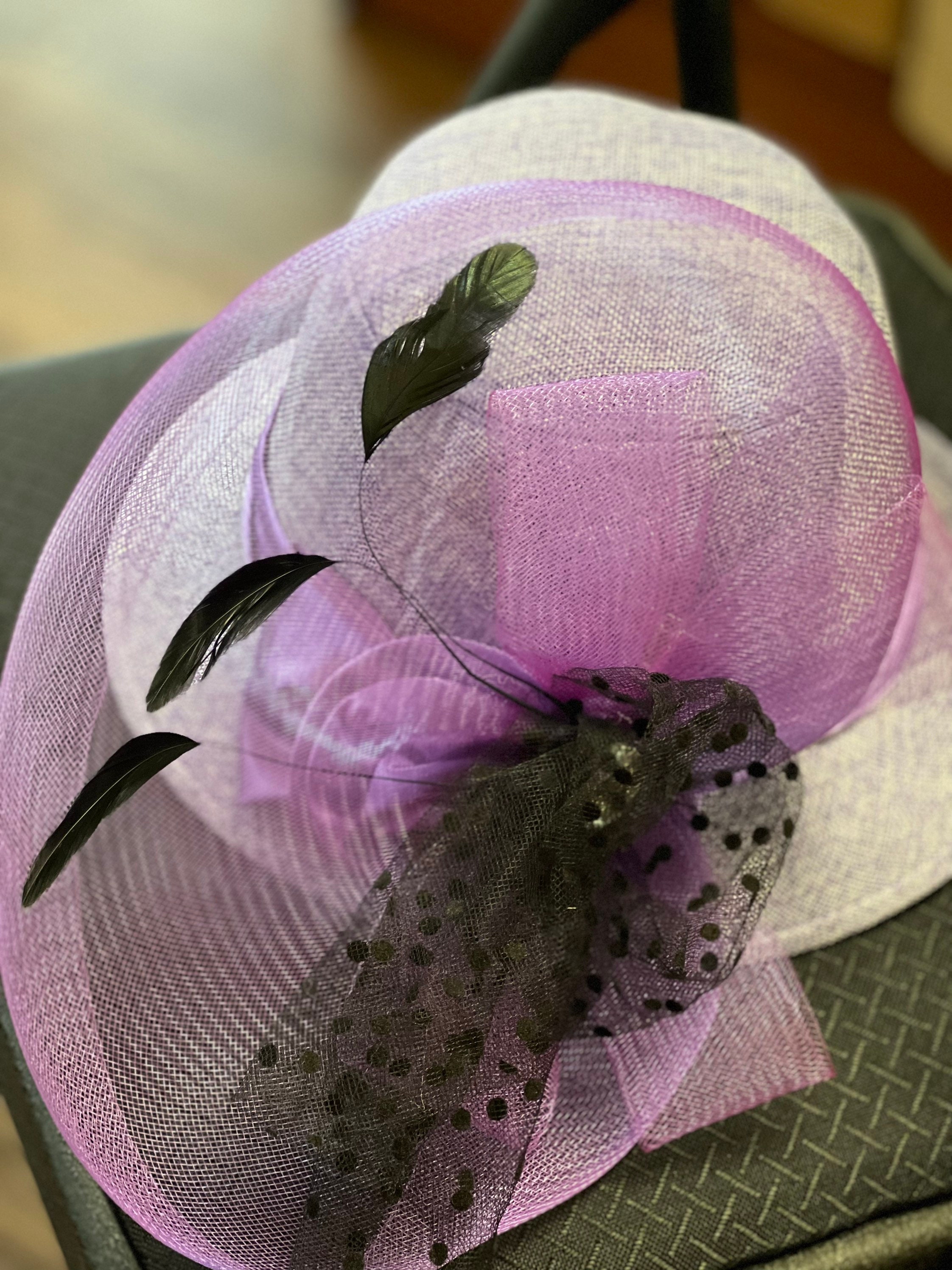 Purple Hat/purple Derby Hat /church Formal Hat/tea Party - Etsy