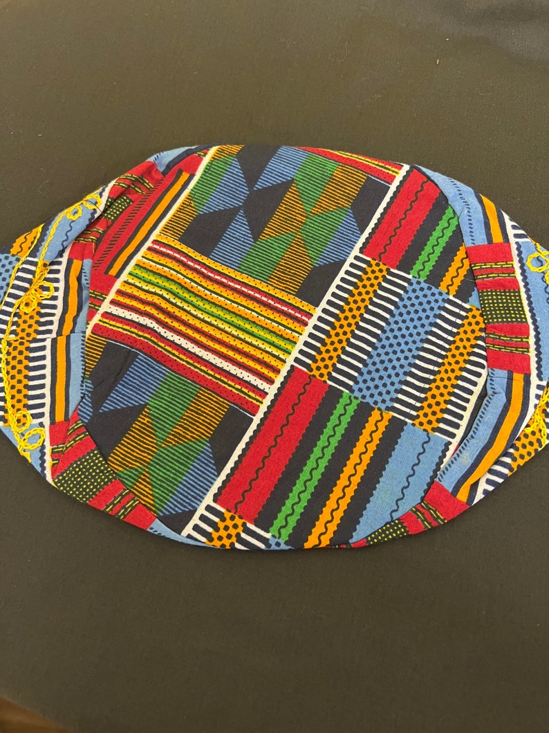 Kente Kufi, African Pillbox Hat, African Print Hat, Men Hat, Ethnic Hat ...