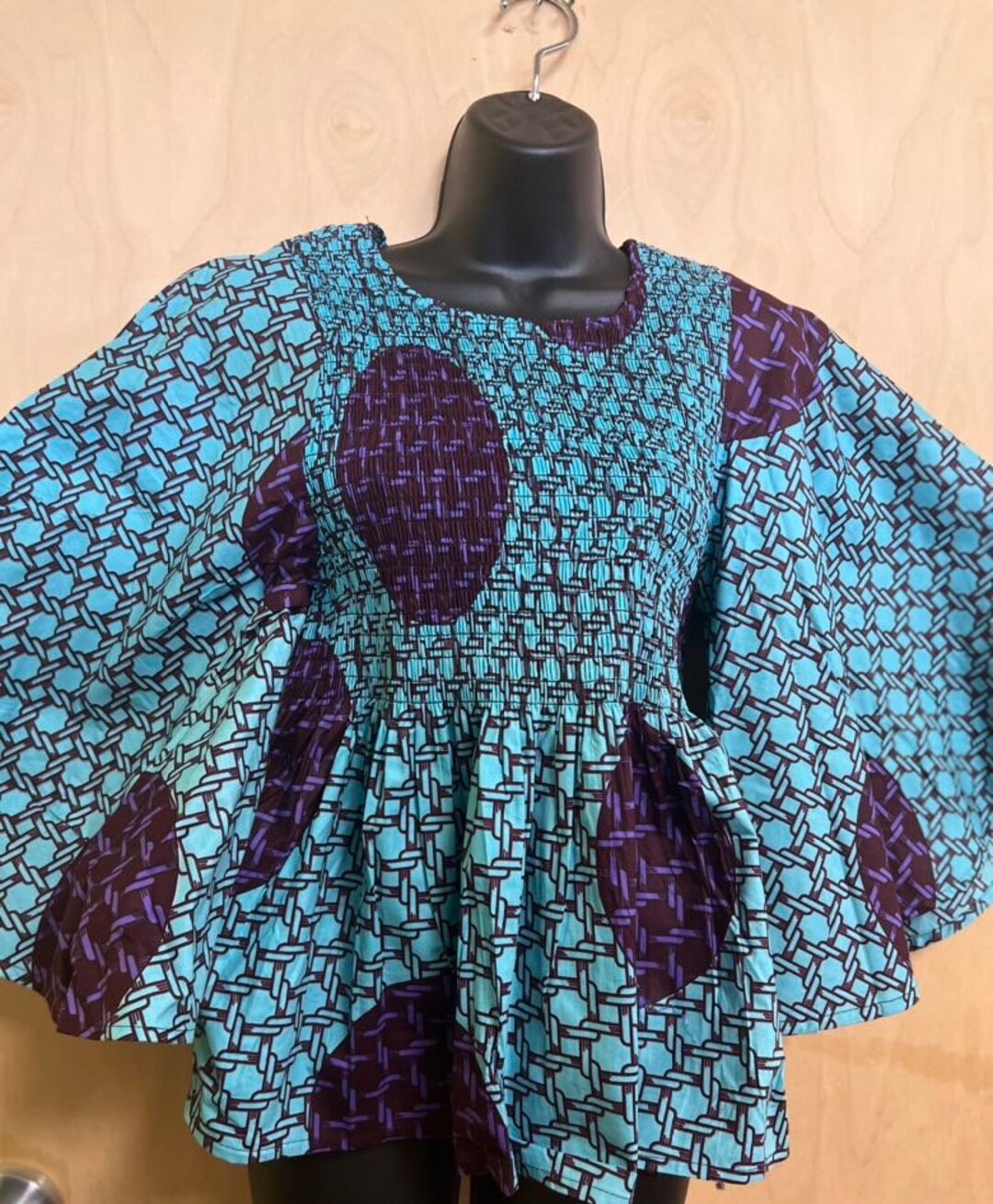 African Blouse, Women Shirt, Blue African Shirt,afrocentric Shirt,women ...