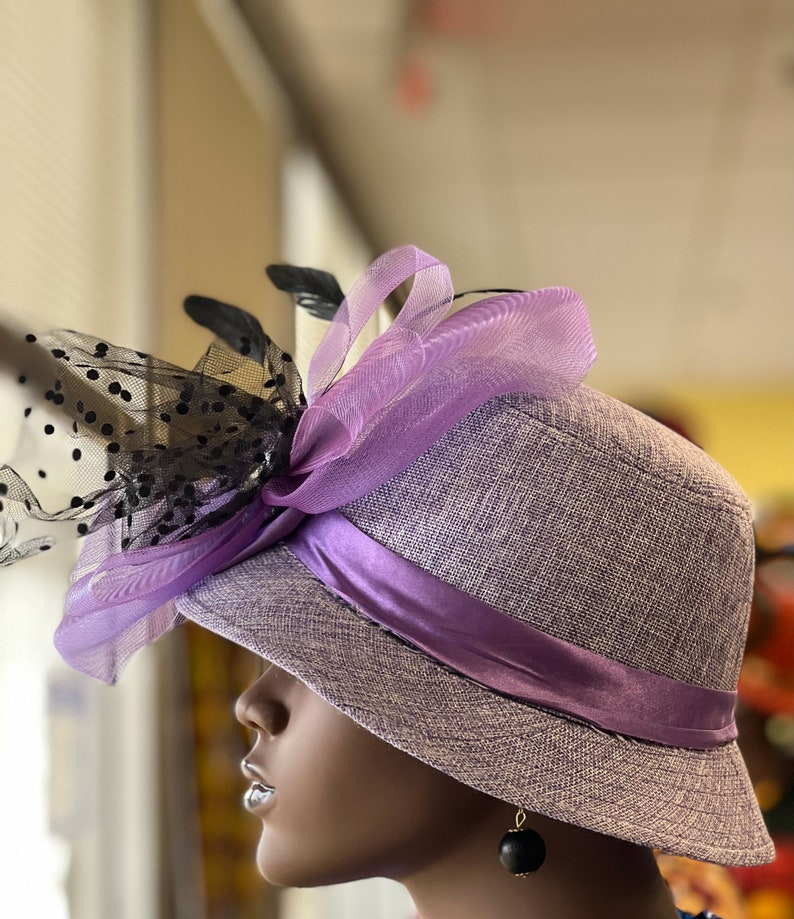 Purple Hat/purple Derby Hat /church Formal Hat/tea Party - Etsy