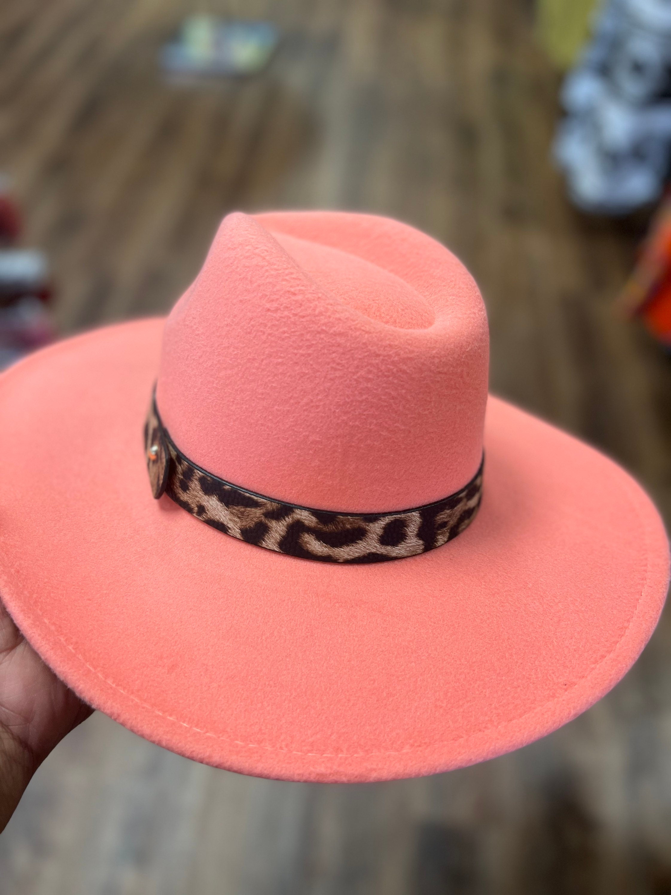 Peach Wide Brim Fedora / Peach Winter Fedora / Wide Brim Formal Hat ...