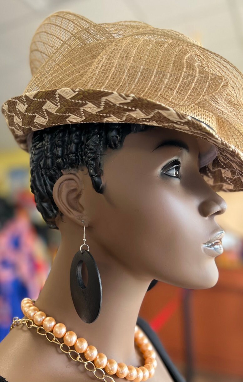 African Crown Hat/african Church Hat/ Spring or Summer Hat/cowrie ...