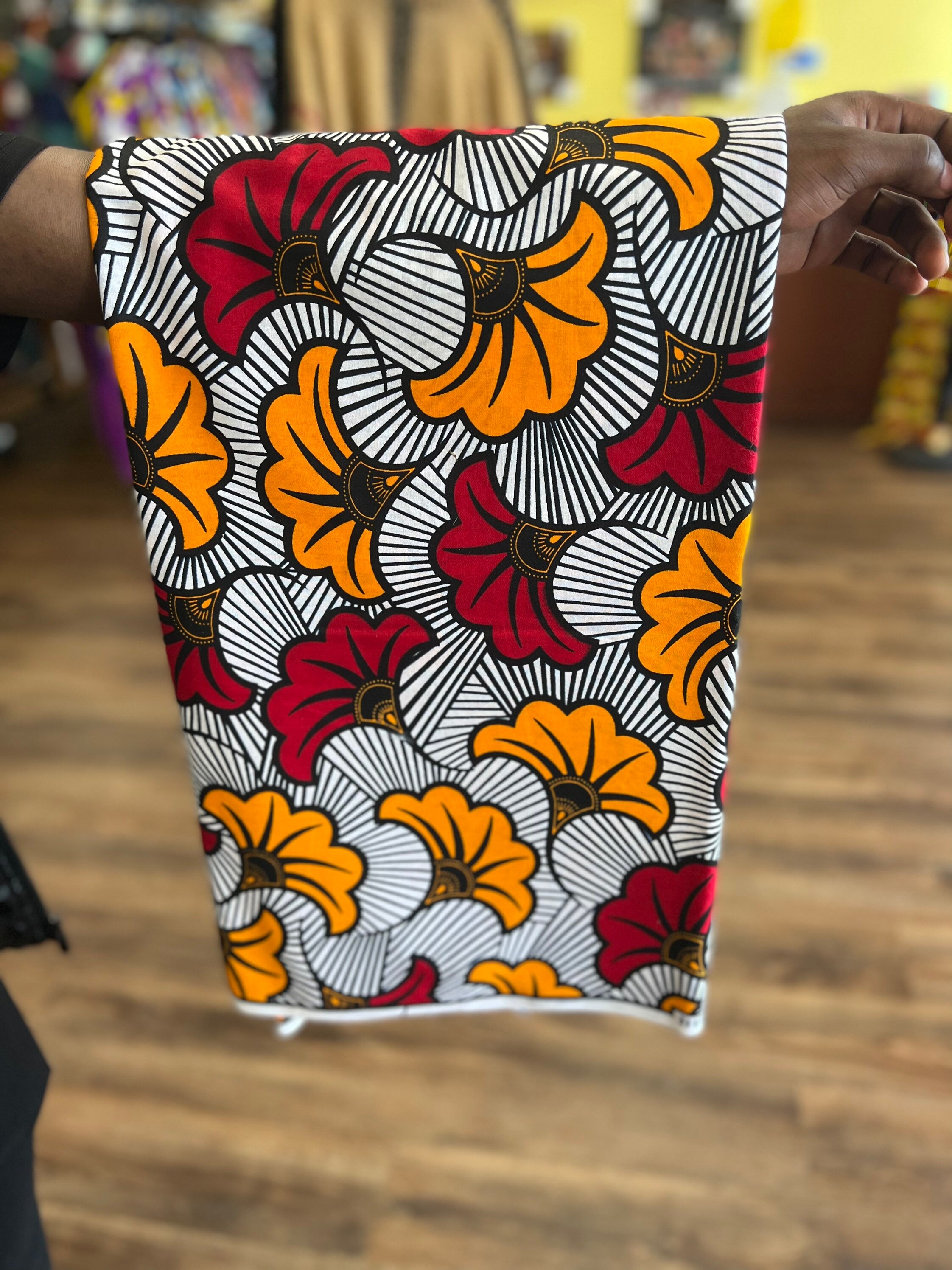 African Flower Fabric/adrinka Fabric/ethnic Fabric/ Authentic - Etsy