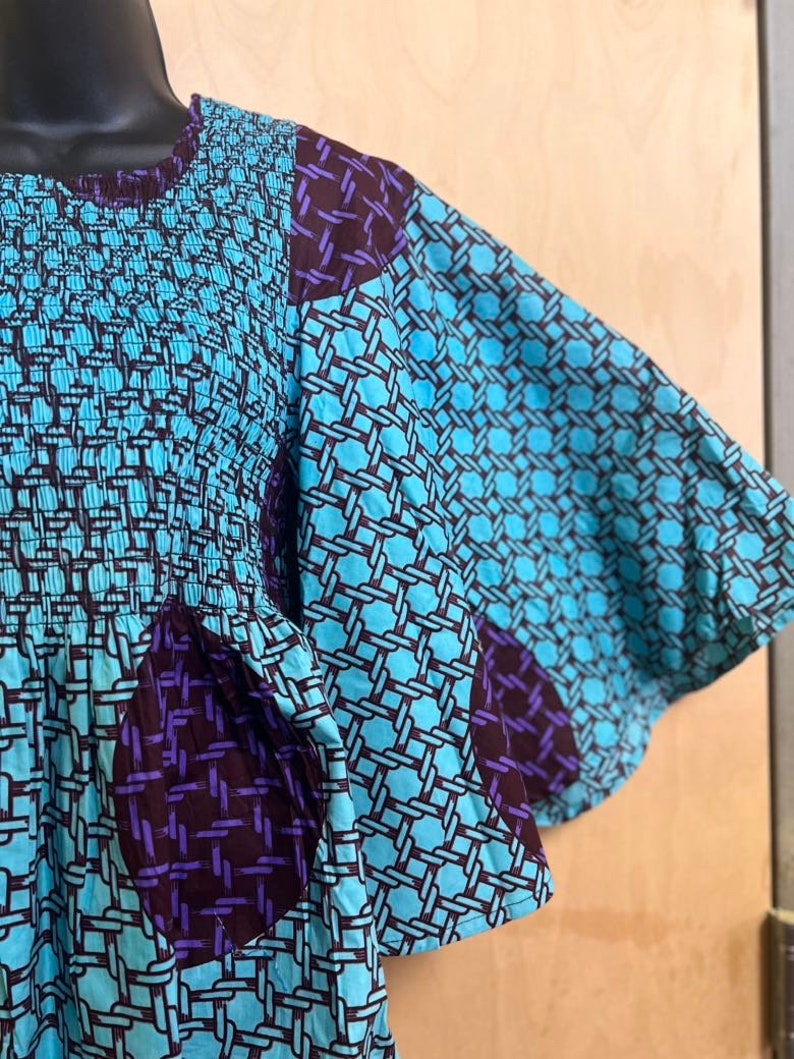 African Blouse, Women Shirt, Blue African Shirt,afrocentric Shirt,women ...