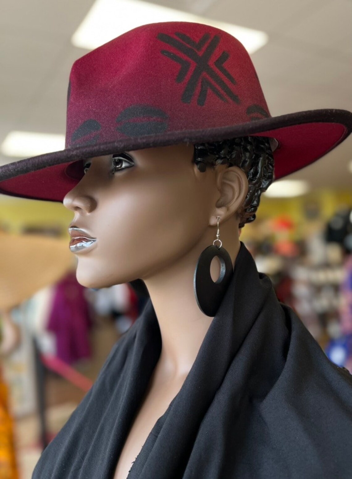 African Burdgend and Red Fedora Fedora Hat Ethnic Fedora - Etsy