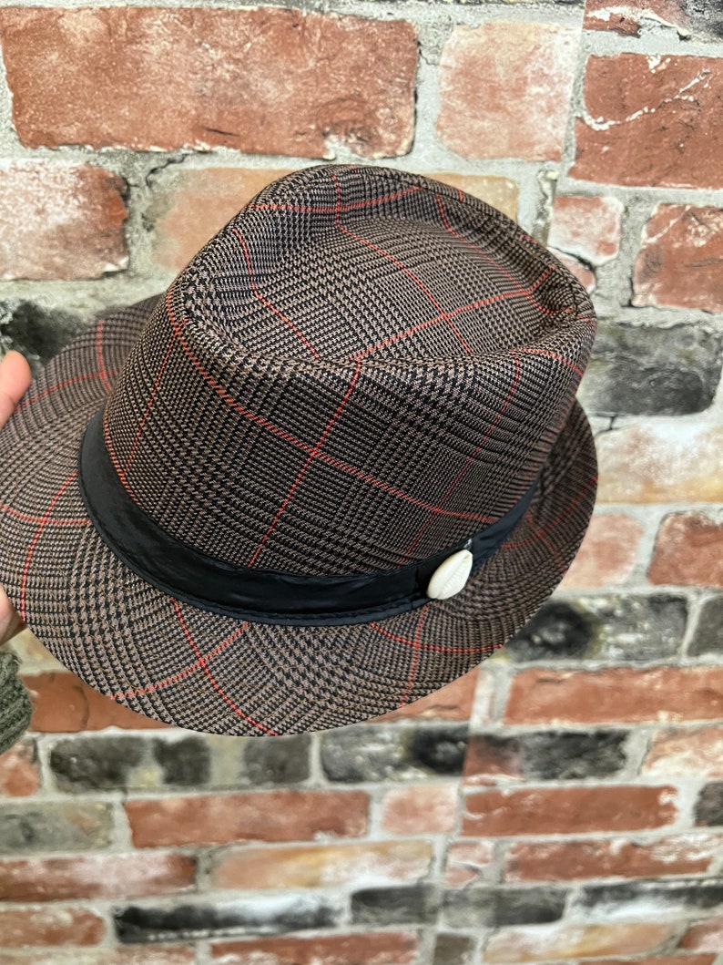 Plaid Cowrie Men Fedora/women Fedora/unisex Fedora/church Hat/golf Hat ...