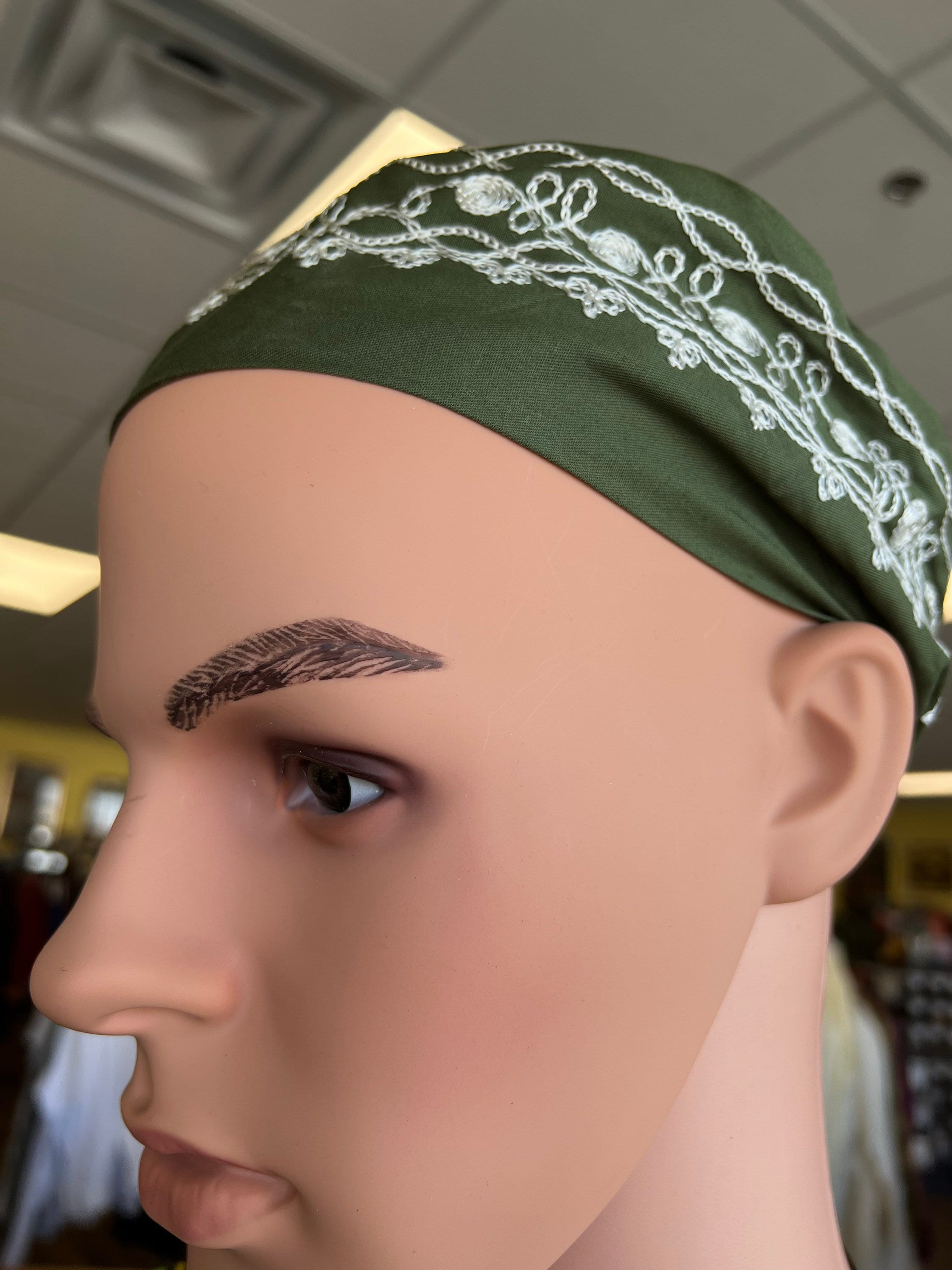 Green and White Kufi Hat, African Hat, Unisex African Hat, Ethnic Hat ...