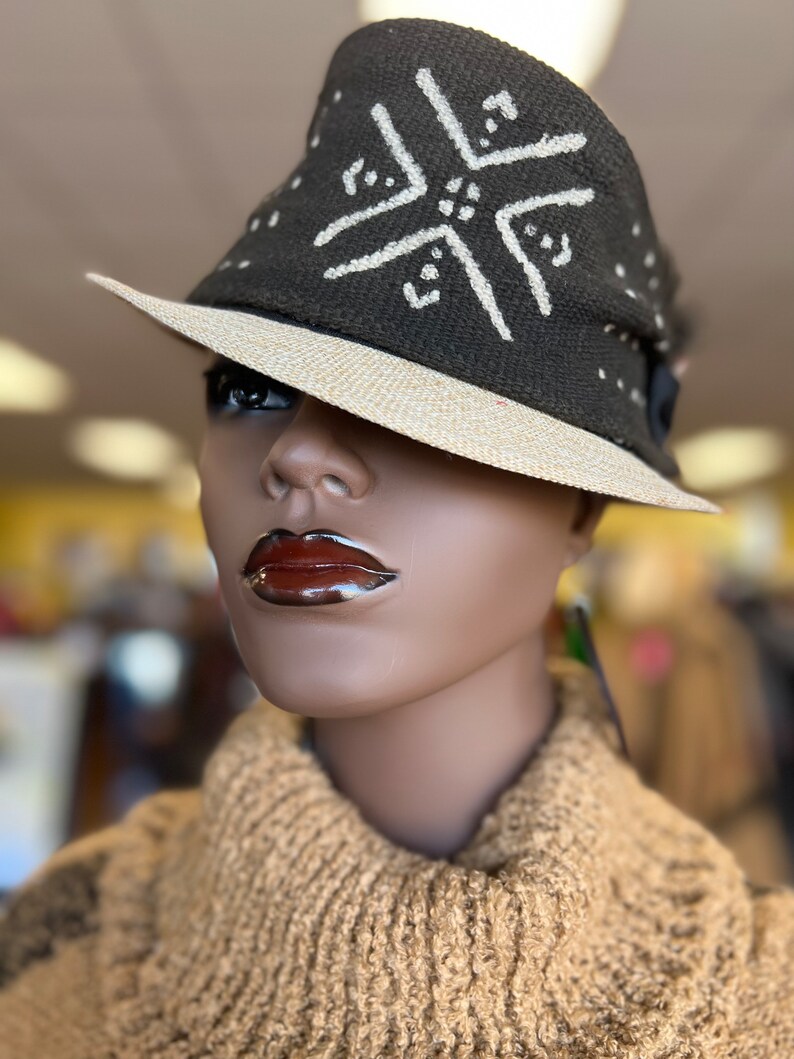 Short Brim Mudcloth Fedora,africanfedora/women Fedora/short Brim Fedora ...