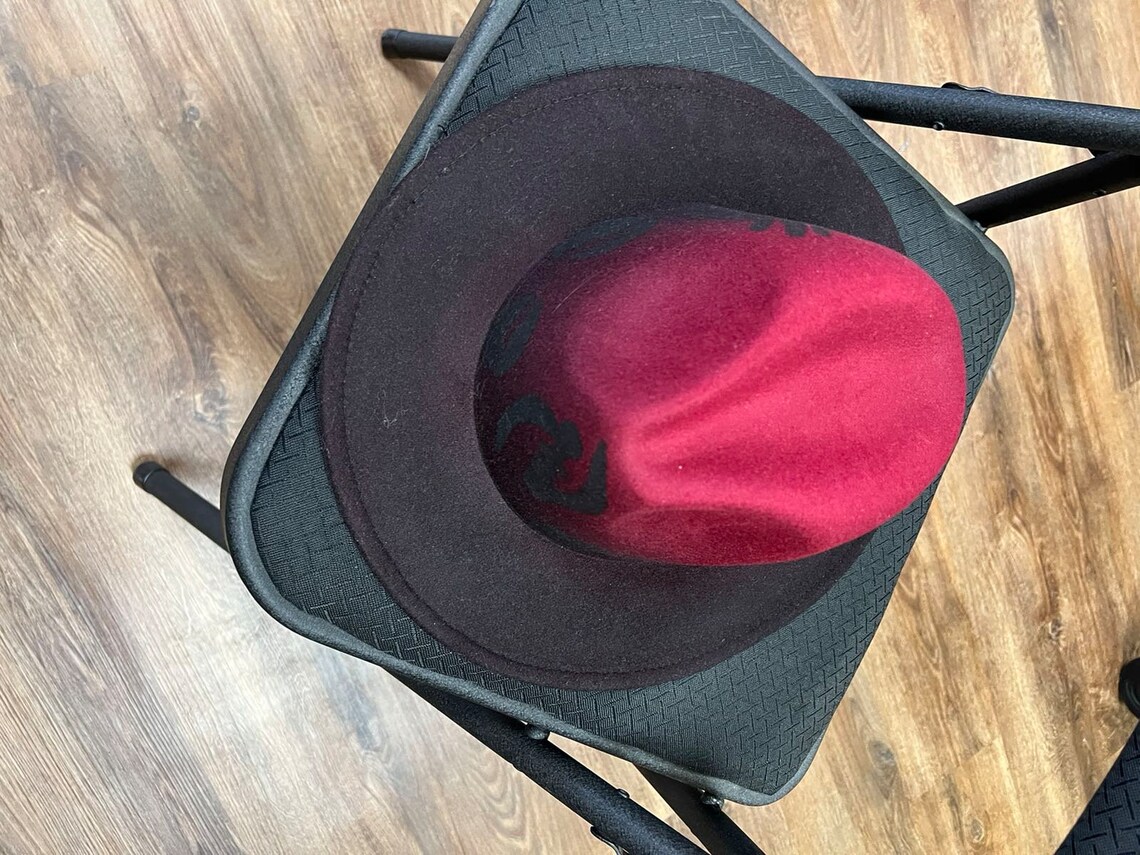 African Burdgend and Red Fedora Fedora Hat Ethnic Fedora - Etsy