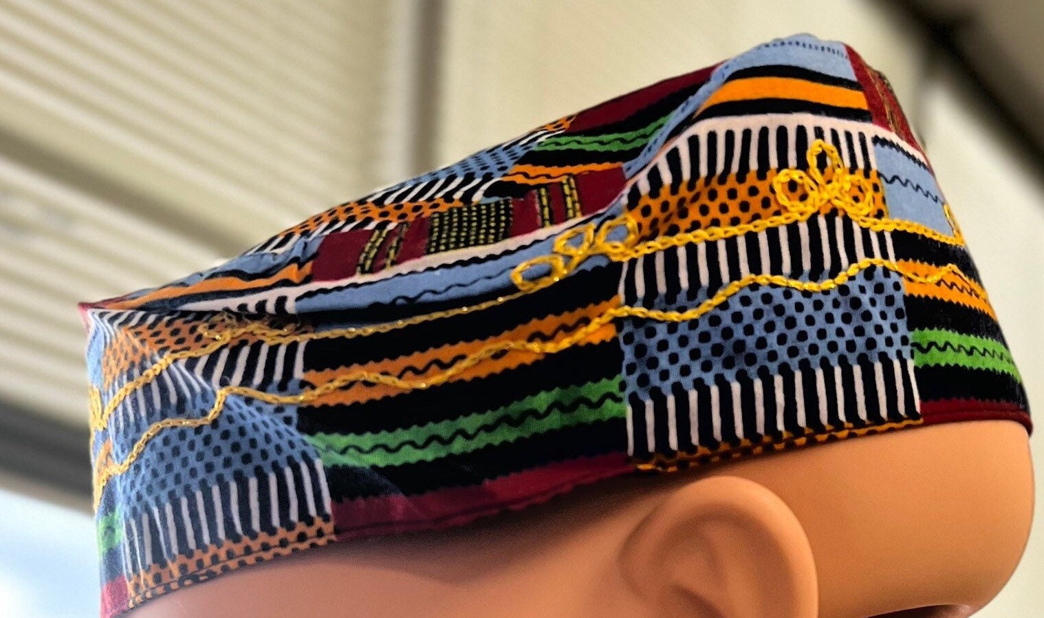 Kente Kufi, African Pillbox Hat, African Print Hat, Men Hat, Ethnic Hat ...