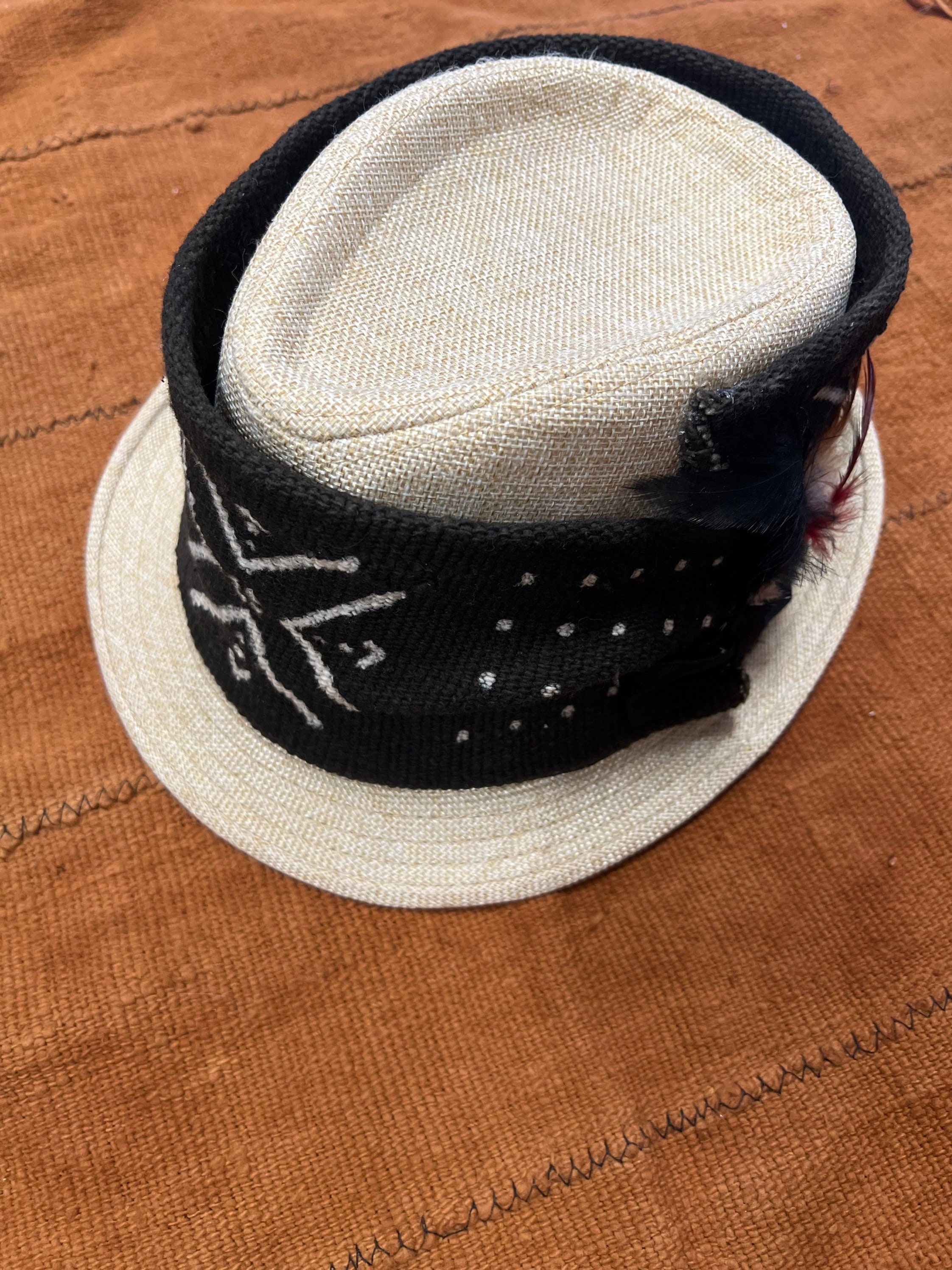 Short Brim Mudcloth Fedora,africanfedora/women Fedora/short Brim Fedora ...