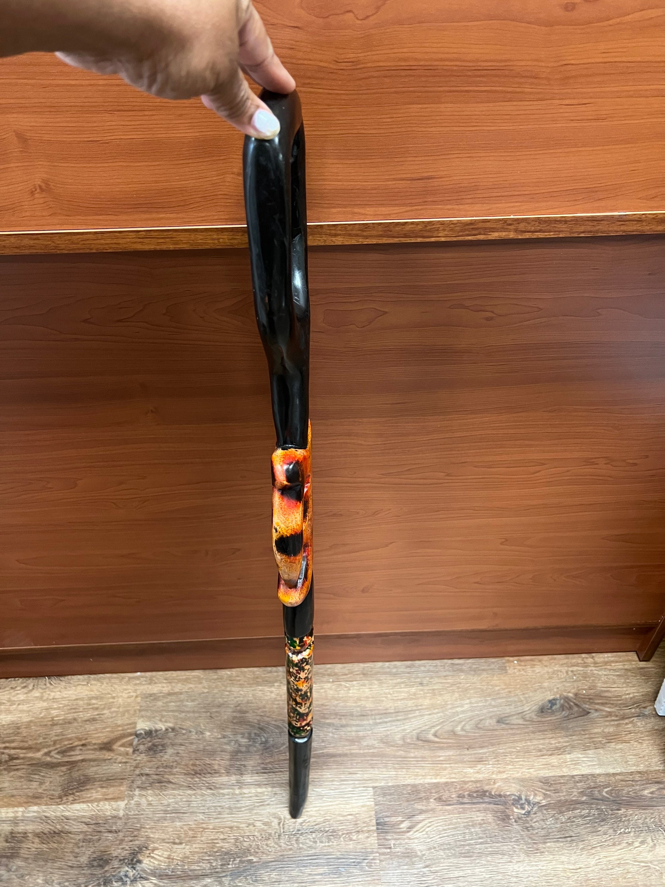 Ghana Cane/hand Crafted Wooden Cane/birthday Gift/artful Cane/african ...