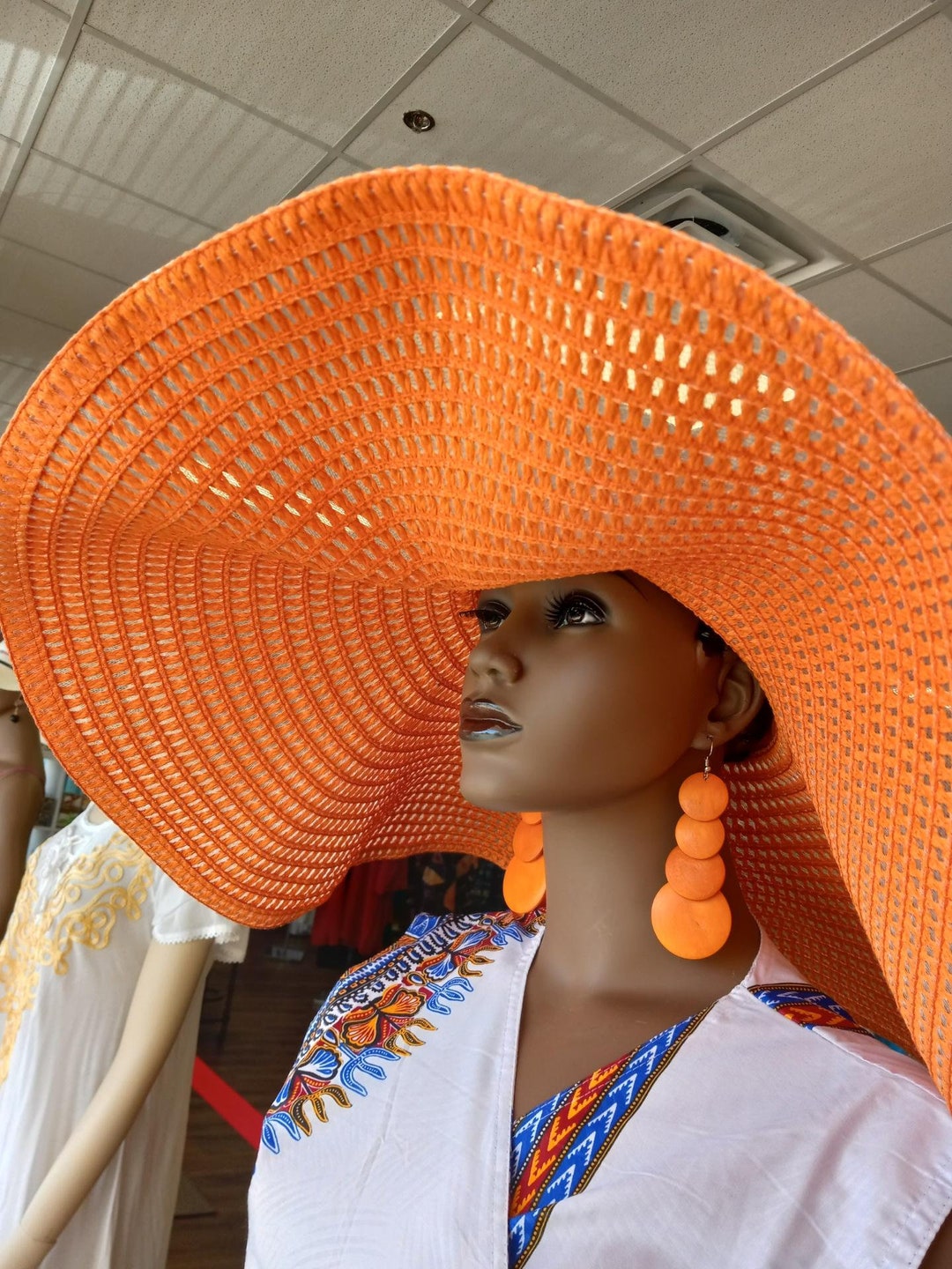 Summer Hat/ Cruise Hat/orange African Hat/african Beach Hat/ Vacation ...