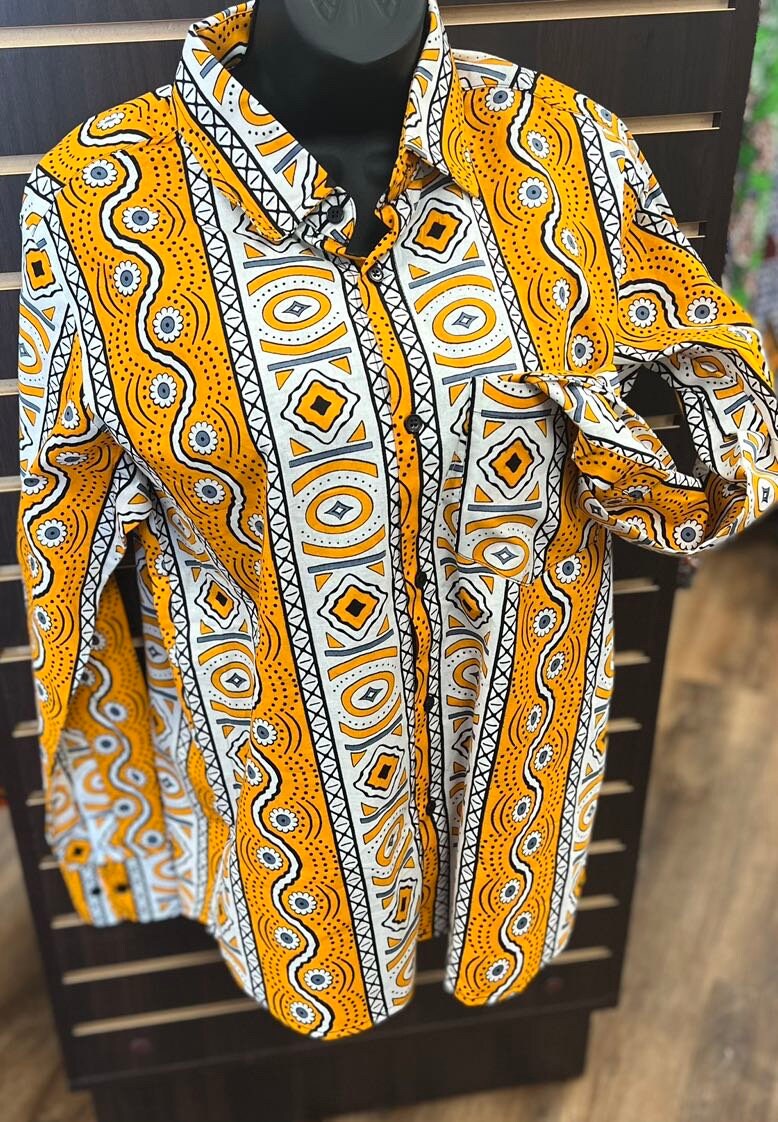 Kente Button Down Shirt, Men African Shirt, African Clothing for Women ...