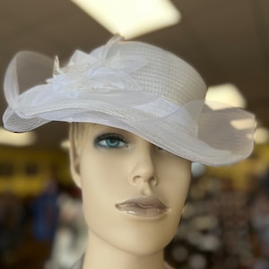 Women Day Hat, White Church Hat, Tea Party, Derby Hat, White Hat, First ...