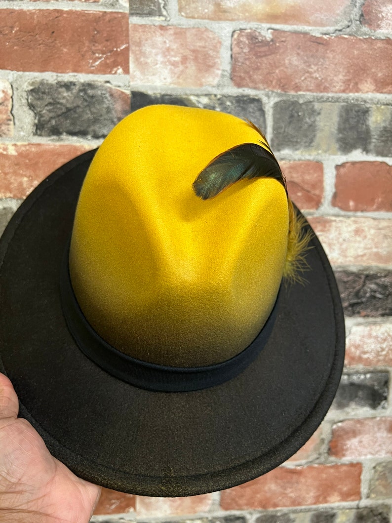 Winter Fedora Black and Gold Fedora Hat/ Unisex/ Men - Etsy