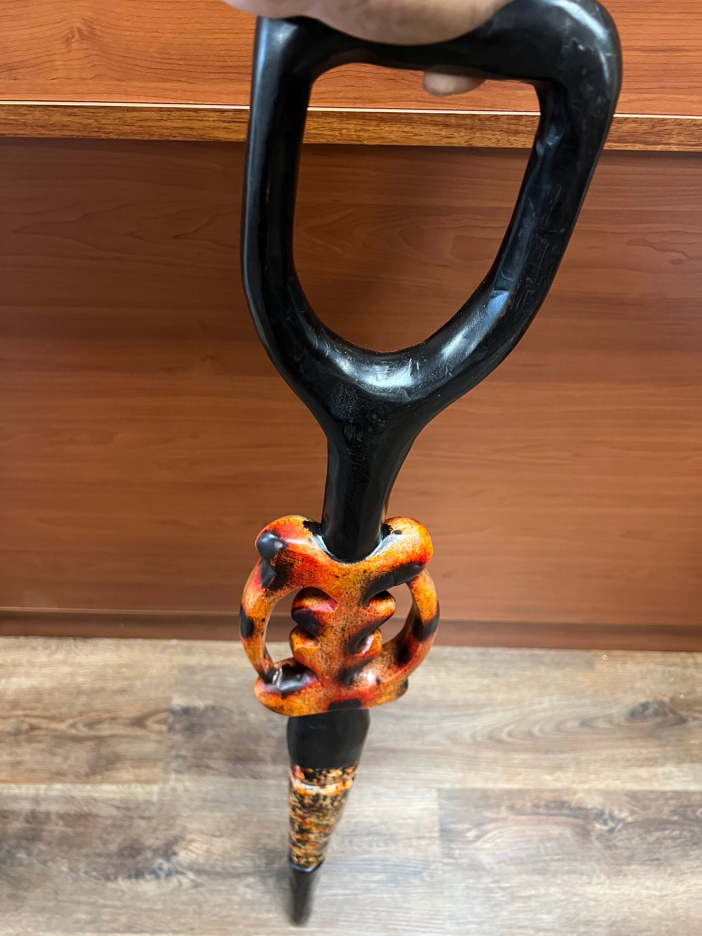 Ghana Cane/hand Crafted Wooden Cane/birthday Gift/artful Cane/african ...