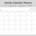 Printable Undated Monthly Calendar Planner Minimalist - Etsy