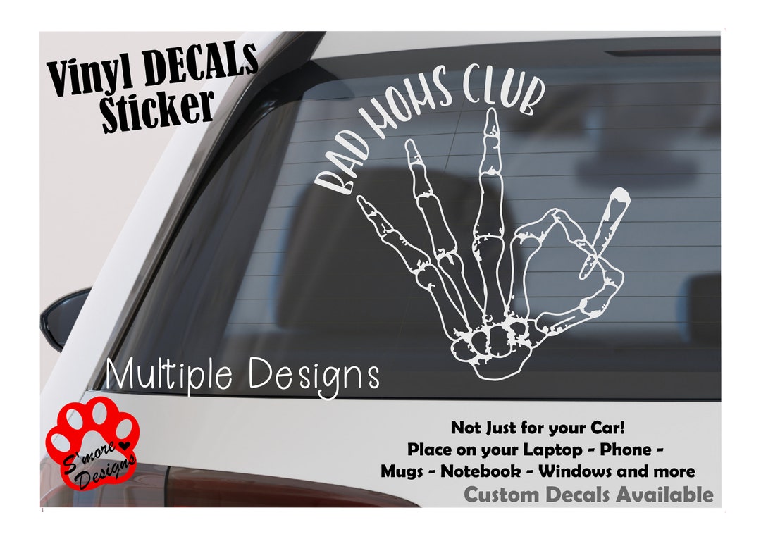 BAD MOMS Club Decal Car Window Sticker Truck SUV Decals Vinyl Sticker ...