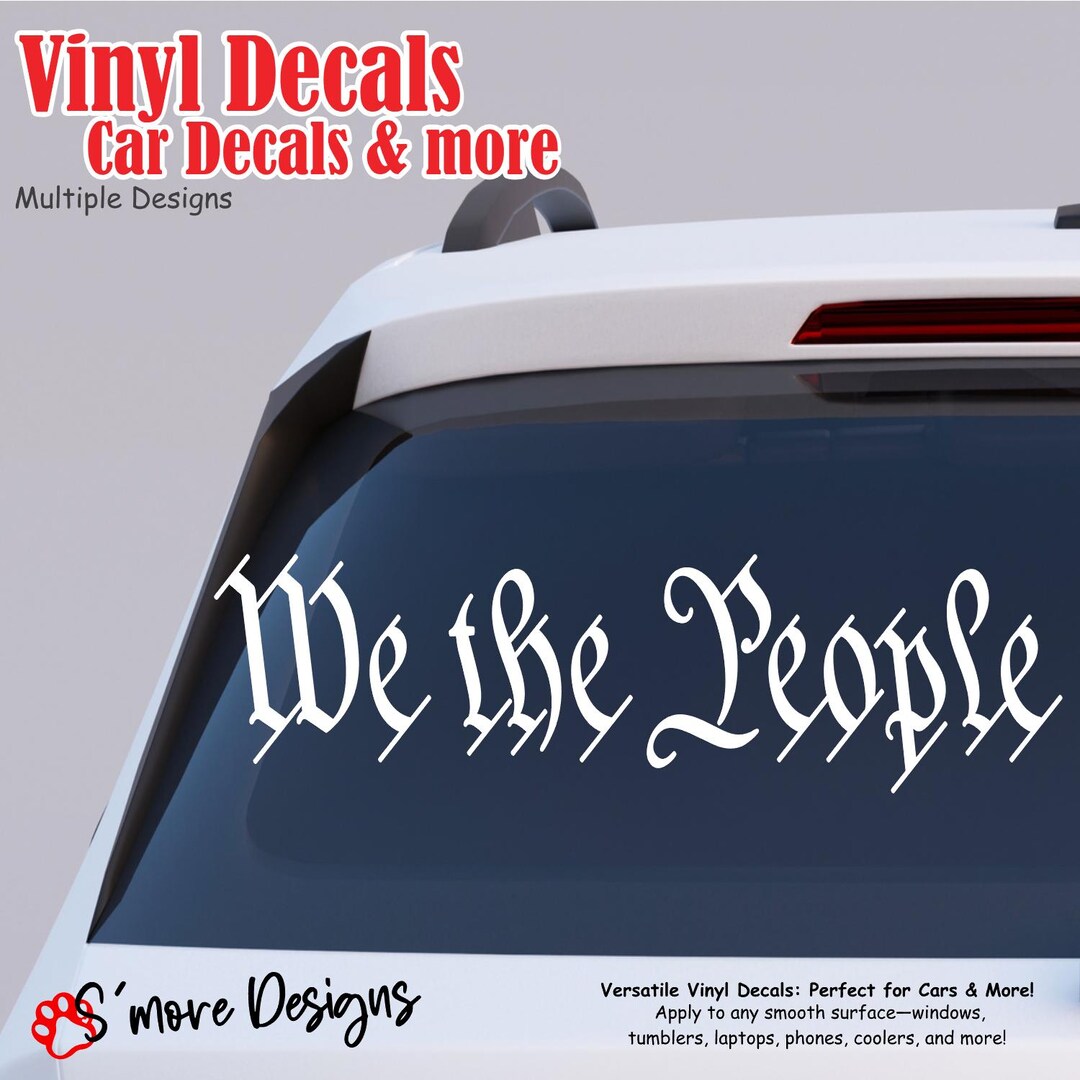 We the People Decal Patriotic Vinyl Sticker USA Constitution Quote ...