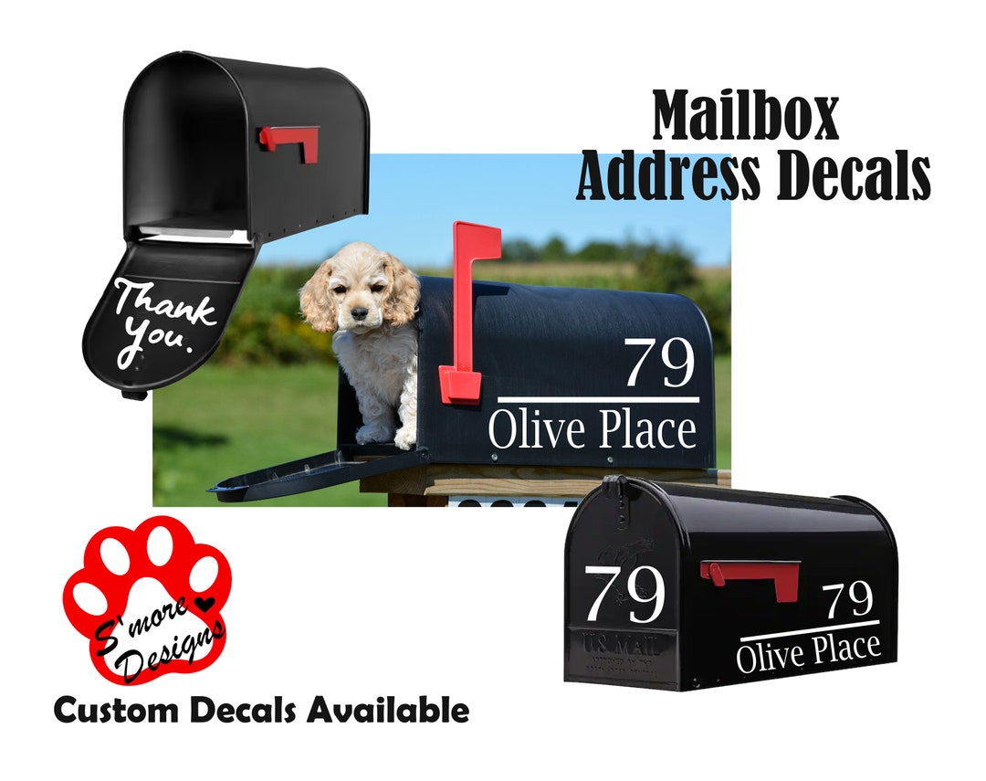 Mailbox Decals Address Stickers Custom Address Stickers House Number ...