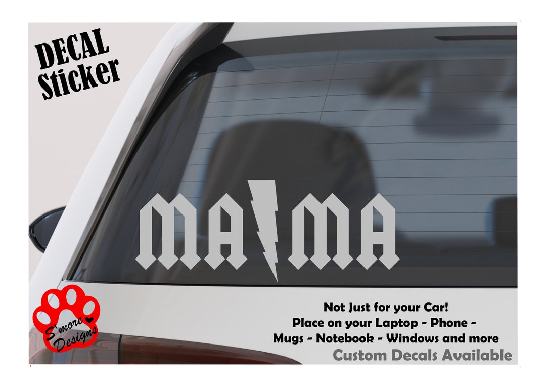 Mama Lightning Bolt Decal Car Window Sticker Truck SUV Decals Vinyl ...