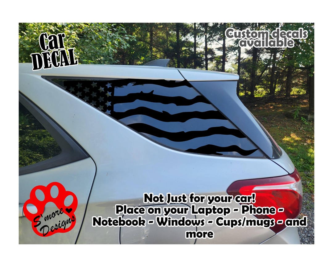 Large American Flag Car Window Decal Patriotic Vinyl Sticker for Truck ...