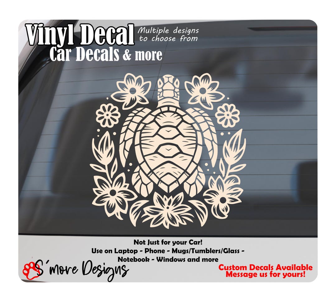Sea Turtle Decal Ocean Vinyl Sticker for Car, Laptop, Tumbler - Etsy