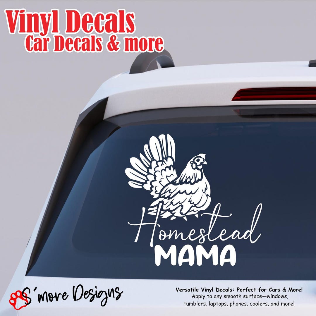 Custom Homestead Mama Decal Farm Life Sticker With Animals Chicken Cow ...