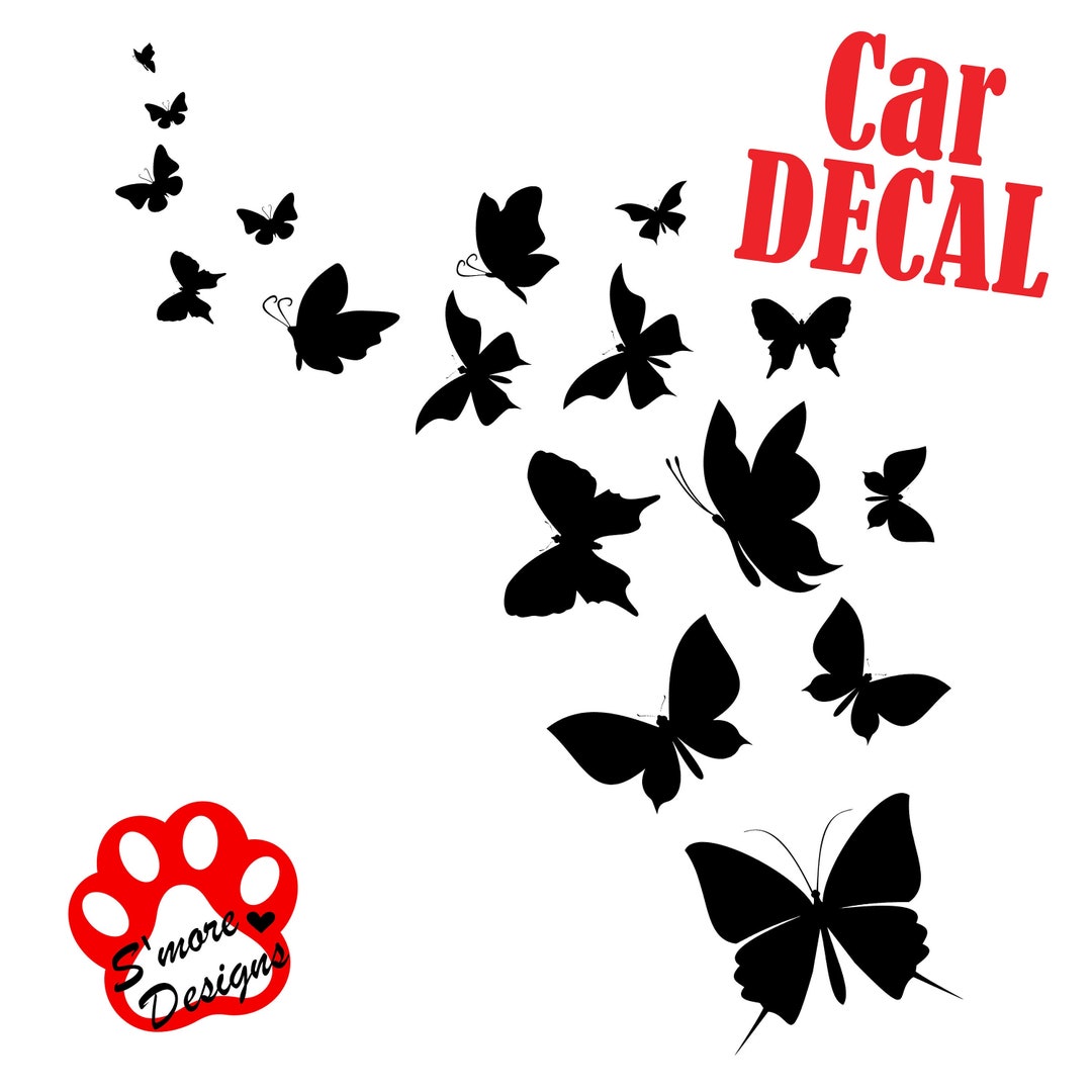 Butterfly Side Car Window Decal Quarter Side Window Sticker Gift for ...