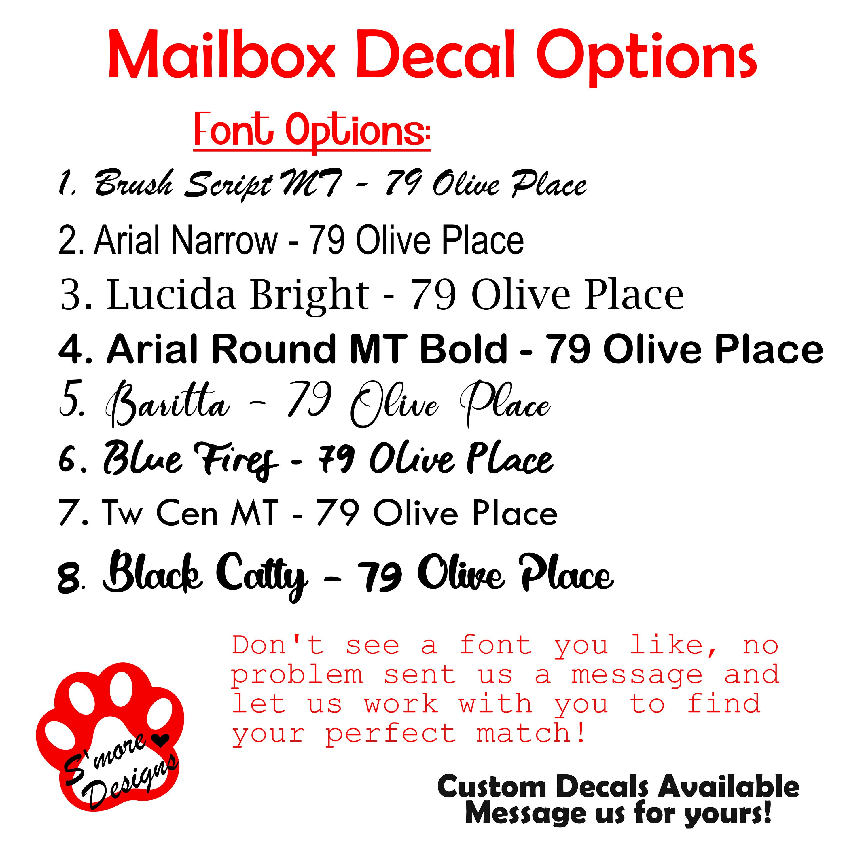 Farm Animal Mailbox Decals Farmhouse Address Stickers Custom Address ...