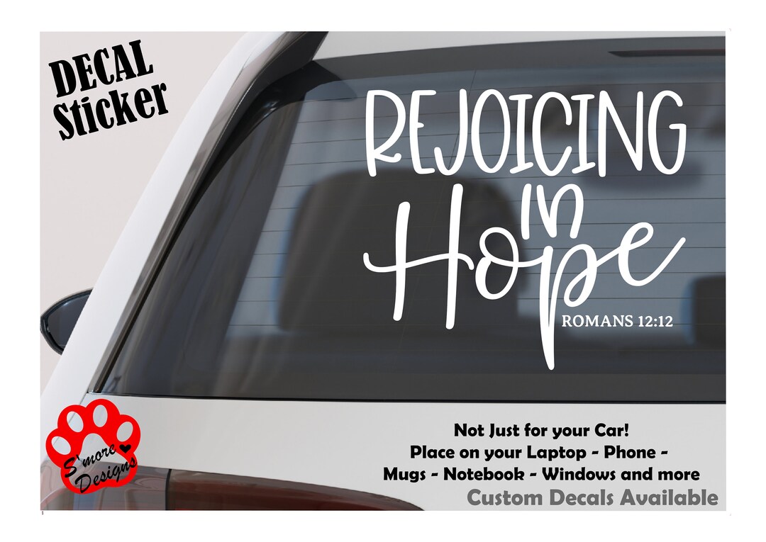 Rejoicing in Hope Decal Car Window Decal Sticker Truck SUV Decals Vinyl ...