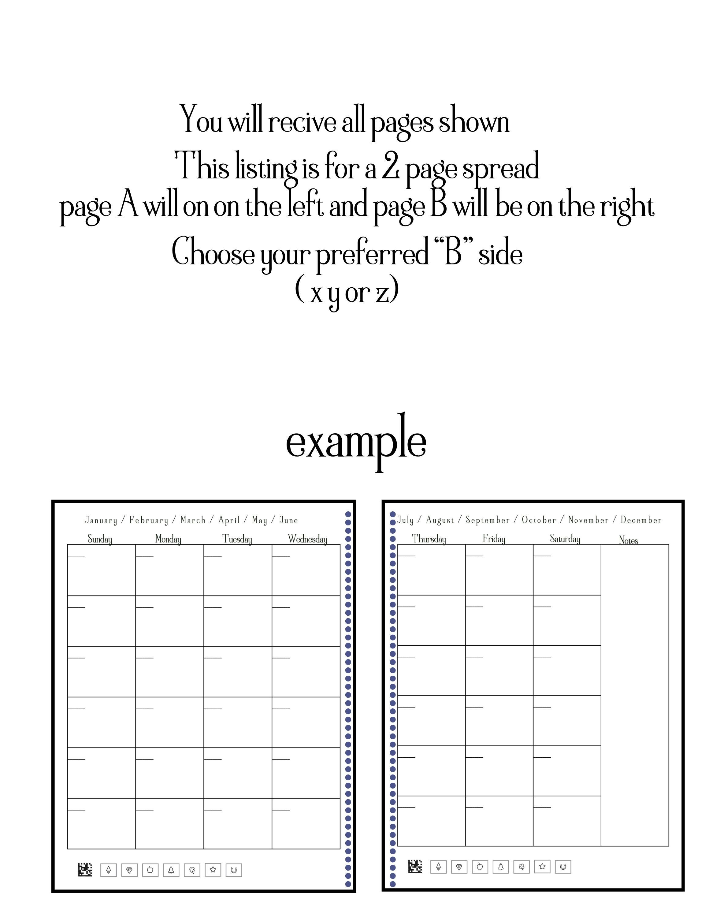 Rocketbook Weekly Planner Two-page Spread Template - Digital Download ...
