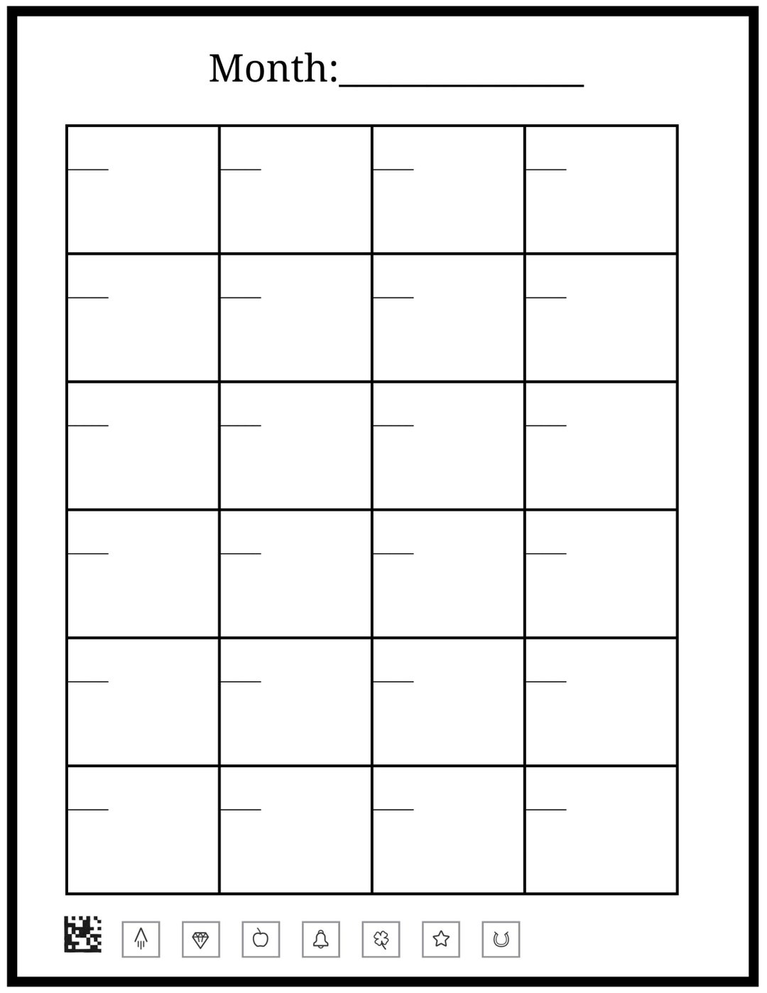 Rocketbook Calendar Two-page Spread Template Digital Download - Etsy