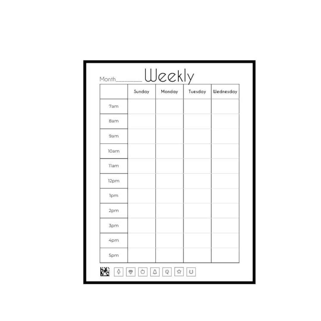 Rocketbook Weekly Planner Two-page Spread Template - Digital Download ...